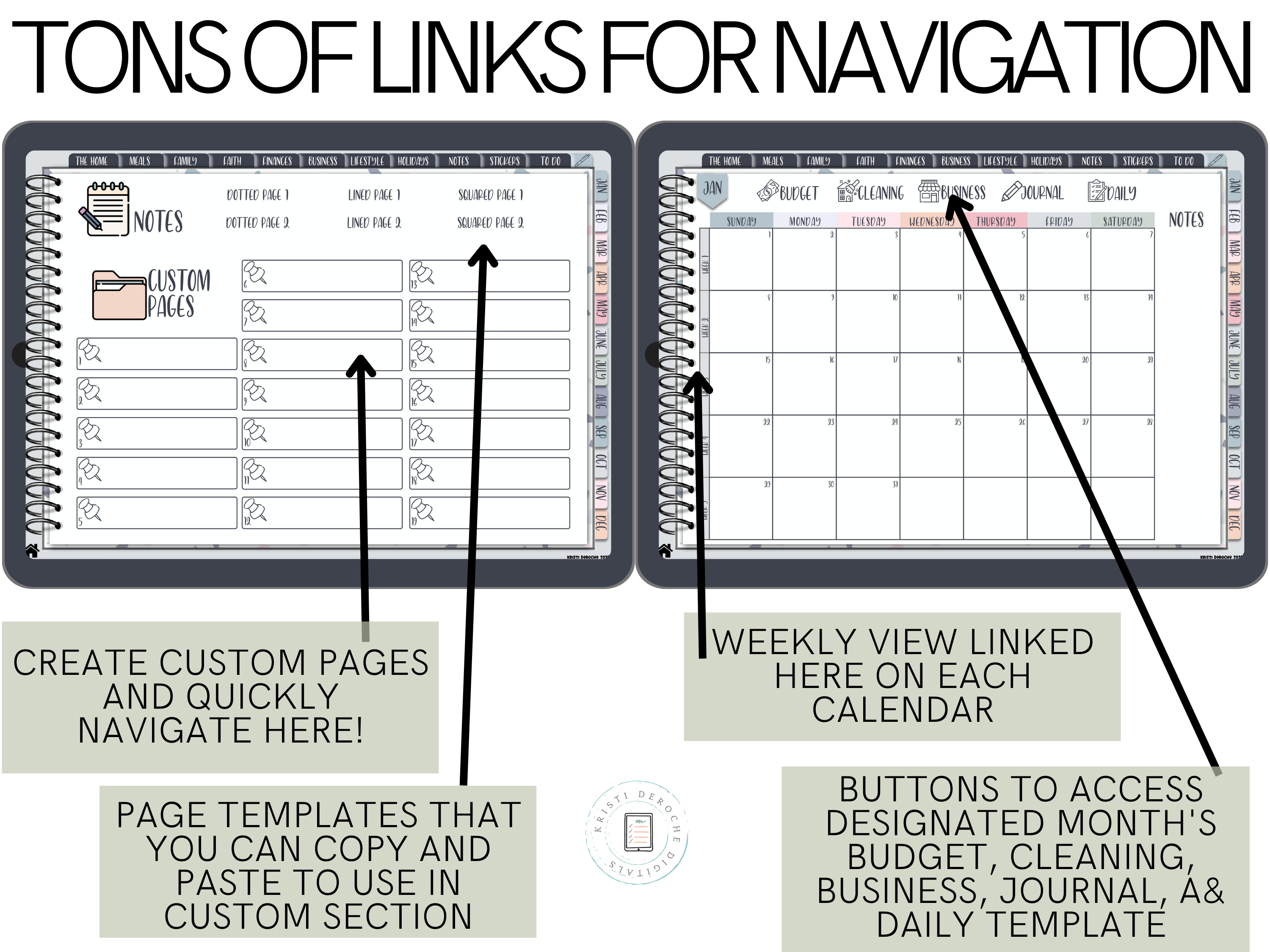 How a digital life planner keeps me accountable - Kristi DeRoche Digitals