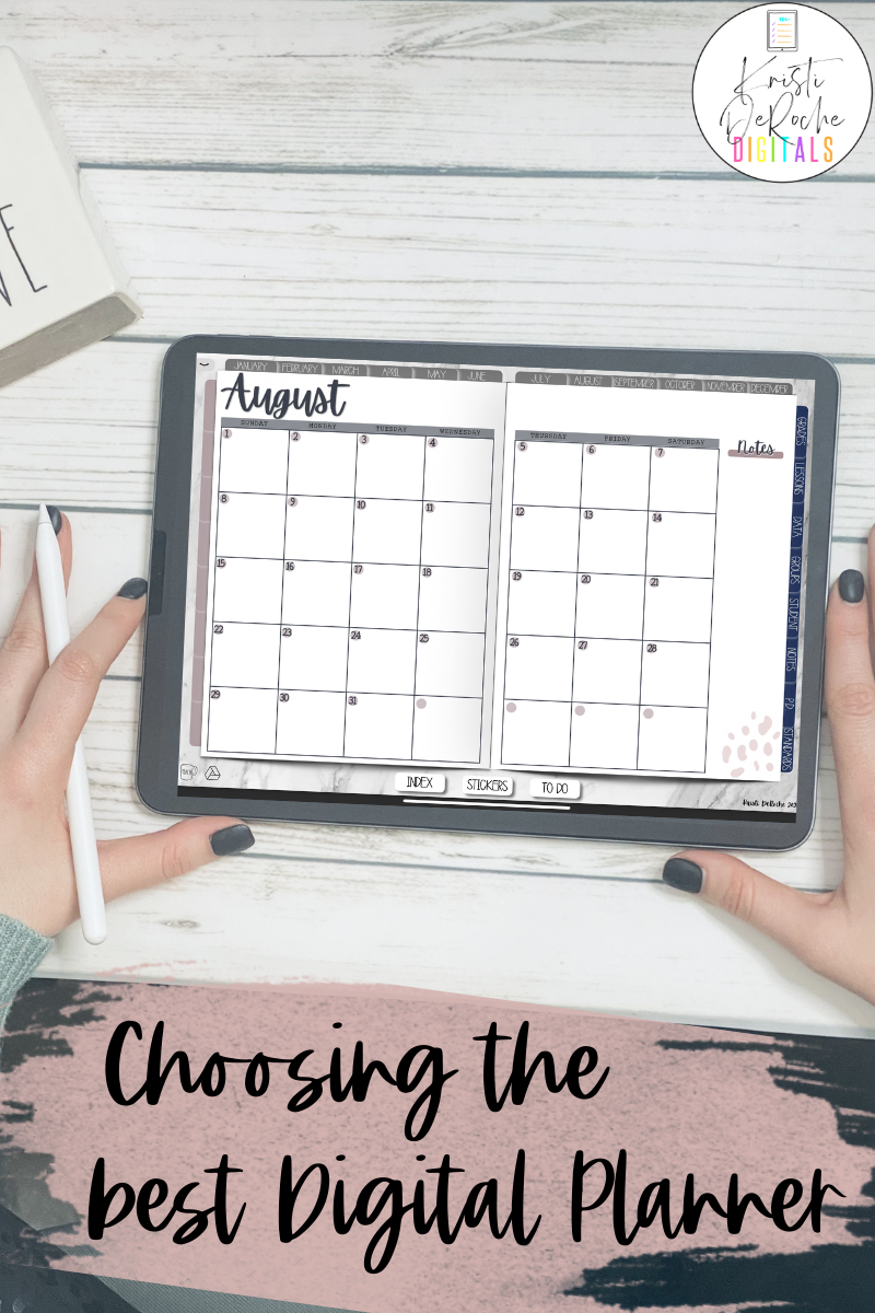 Choosing the best digital planner - Kristi DeRoche Digitals