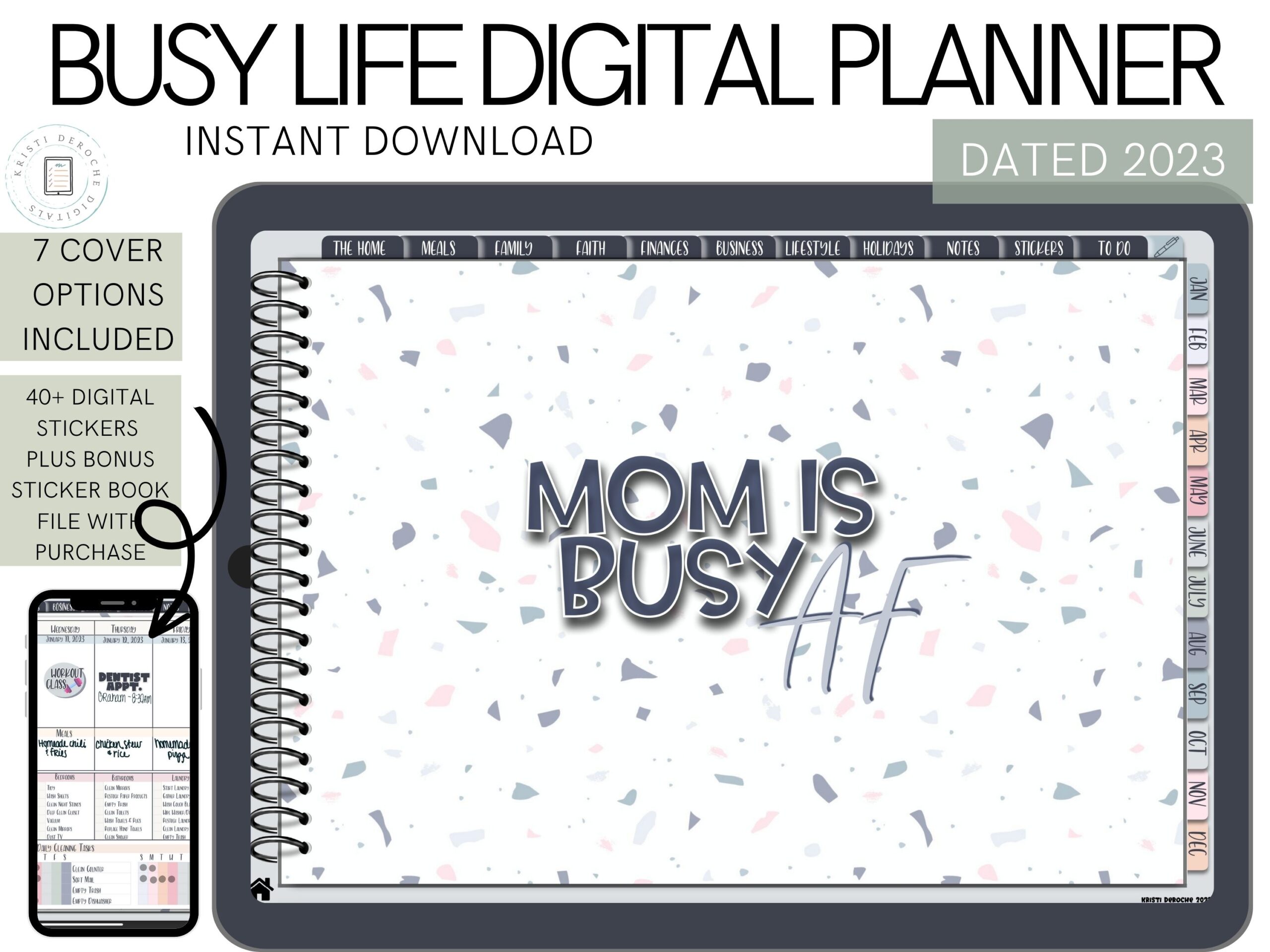 Digital Life Planner for Mom and a Busy Life - Kristi DeRoche Digitals